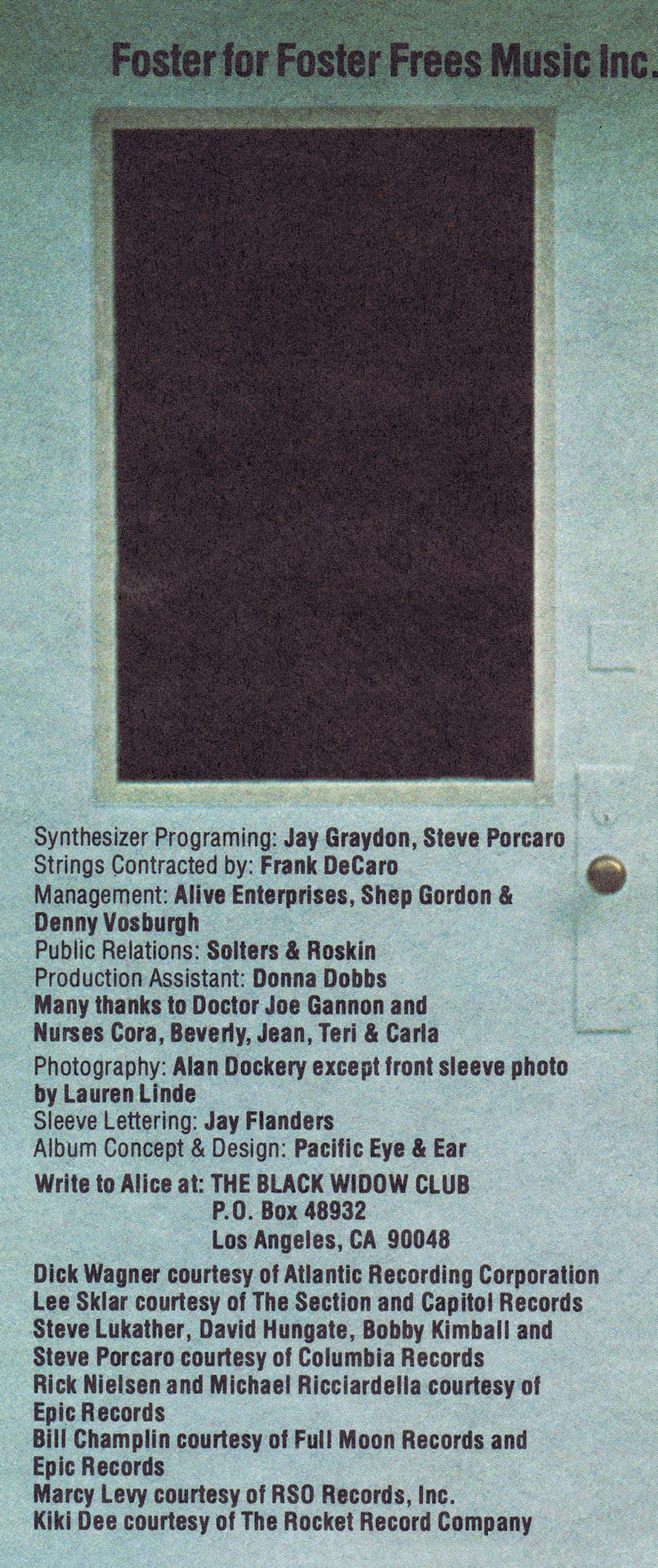 Alice Cooper From The Inside : LP Inside Back Door2 us | CD Covers ...